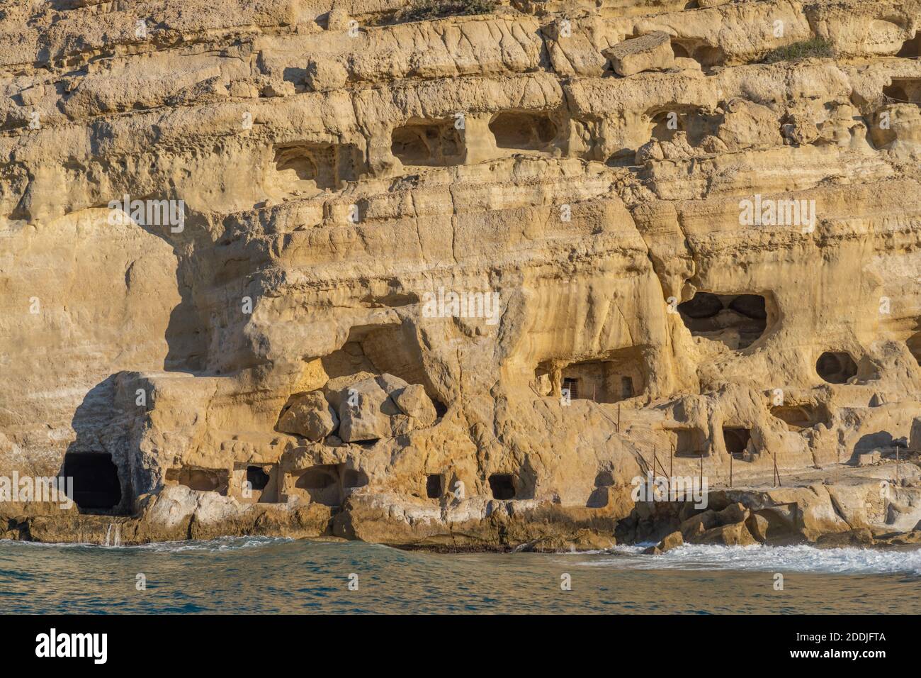 Stunning Roman catacombs carved on the sandstone cliffs above the ...