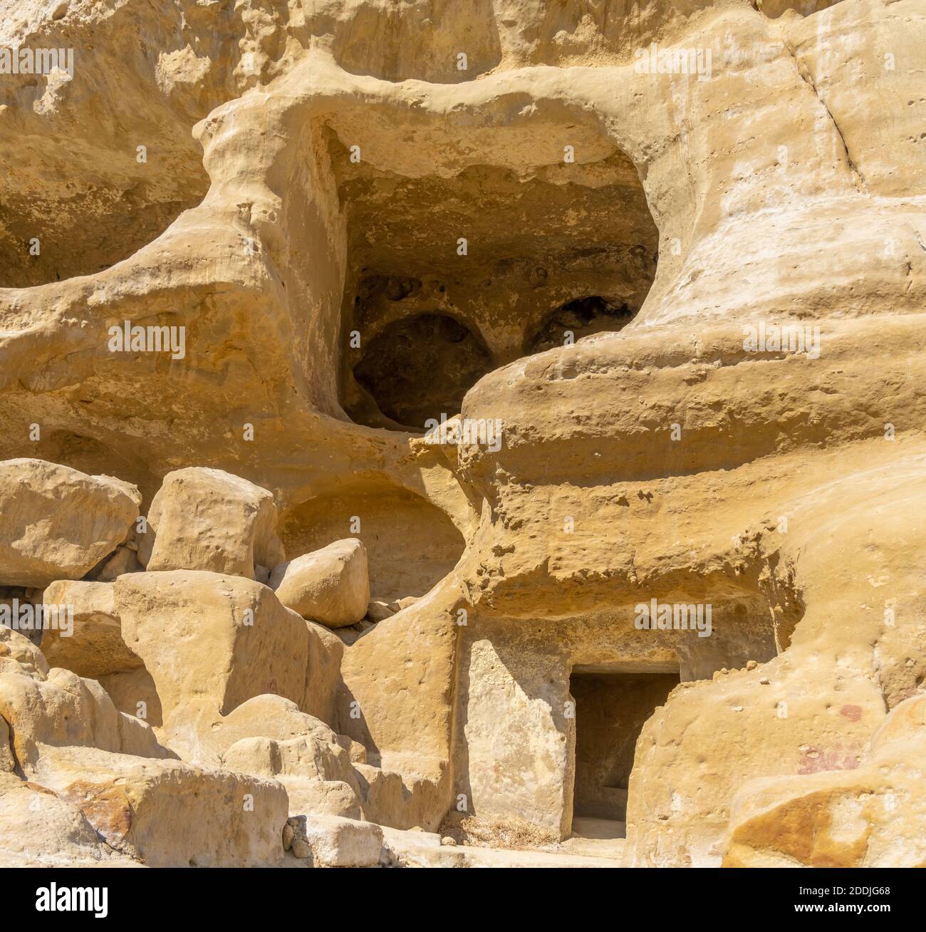 Stunning Roman catacombs carved on the sandstone cliffs above the ...