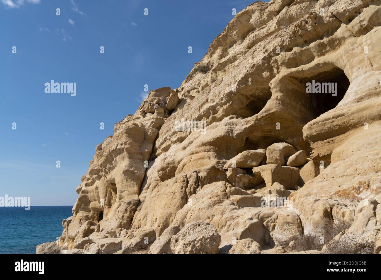 Stunning Roman catacombs carved on the sandstone cliffs above the ...