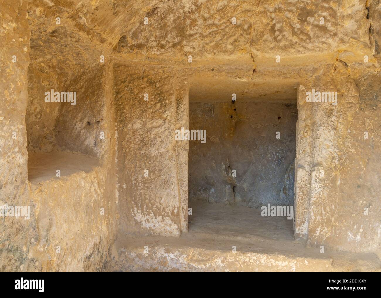 Stunning Roman catacombs carved on the sandstone cliffs above the ...