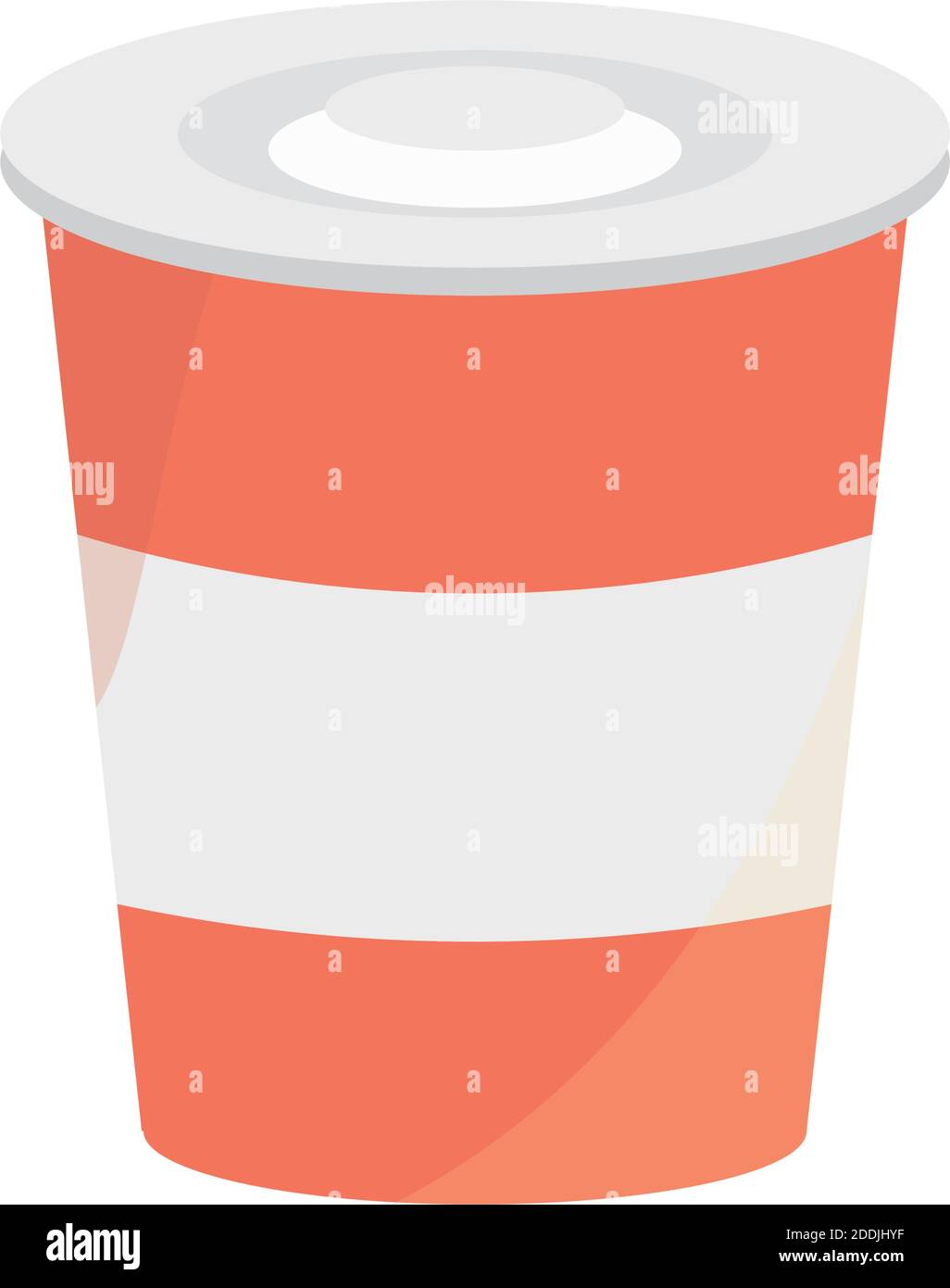 takaway coffee cup food in cartoon flat icon vector illustration Stock ...