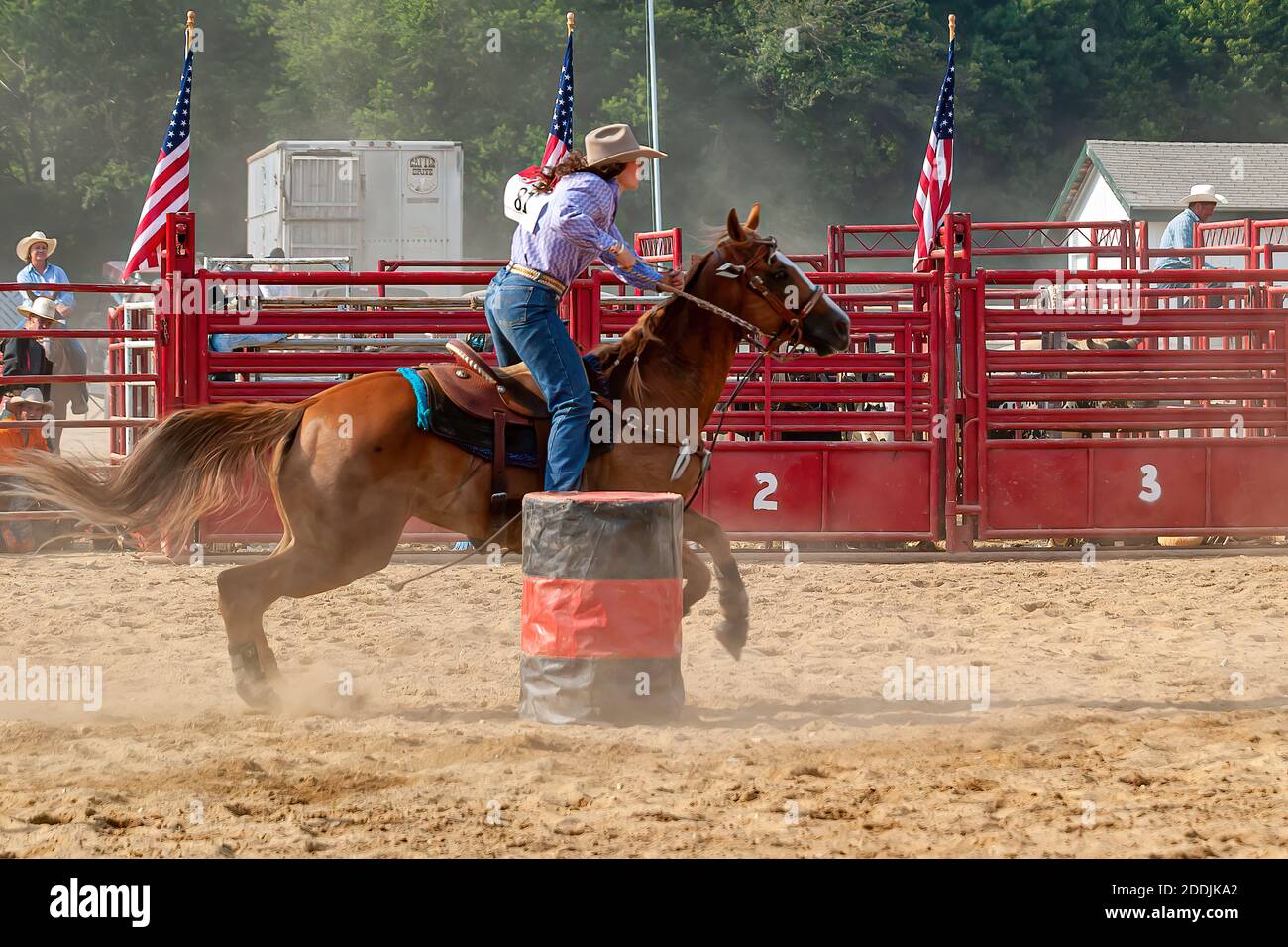 Barrel Racer at a western rodeo event Stock Photo - Alamy