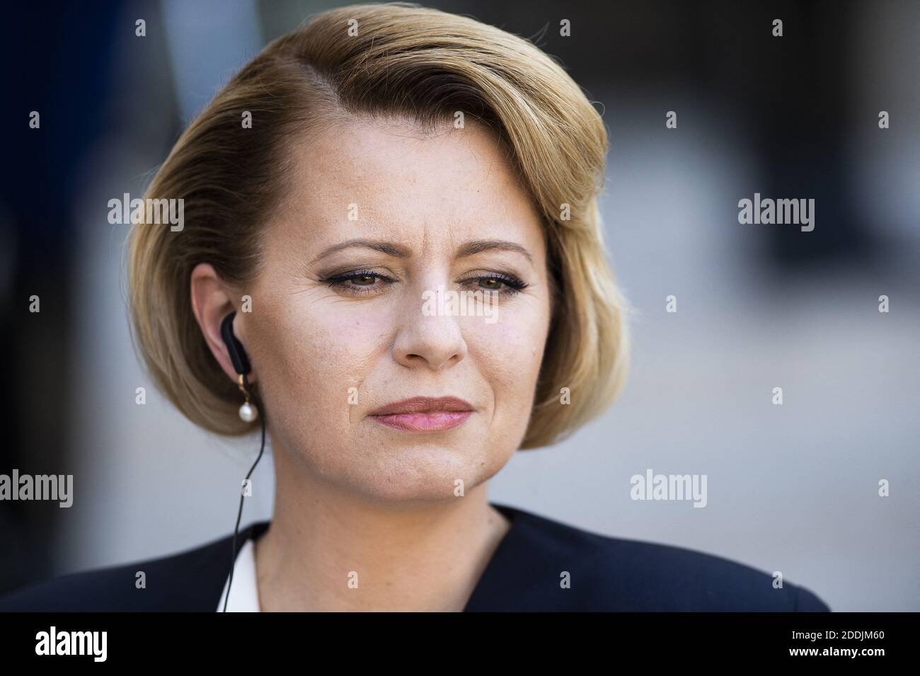 Slovakia's President Zuzana Caputova at the Elysee Presidential palace ...