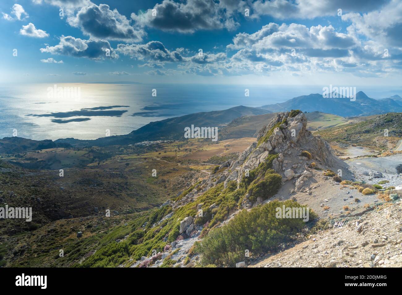 Stunning landscapes along the coast of southern Crete, on the road to ...