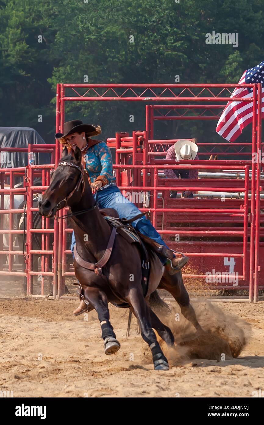 Female barrel racer hi-res stock photography and images - Alamy