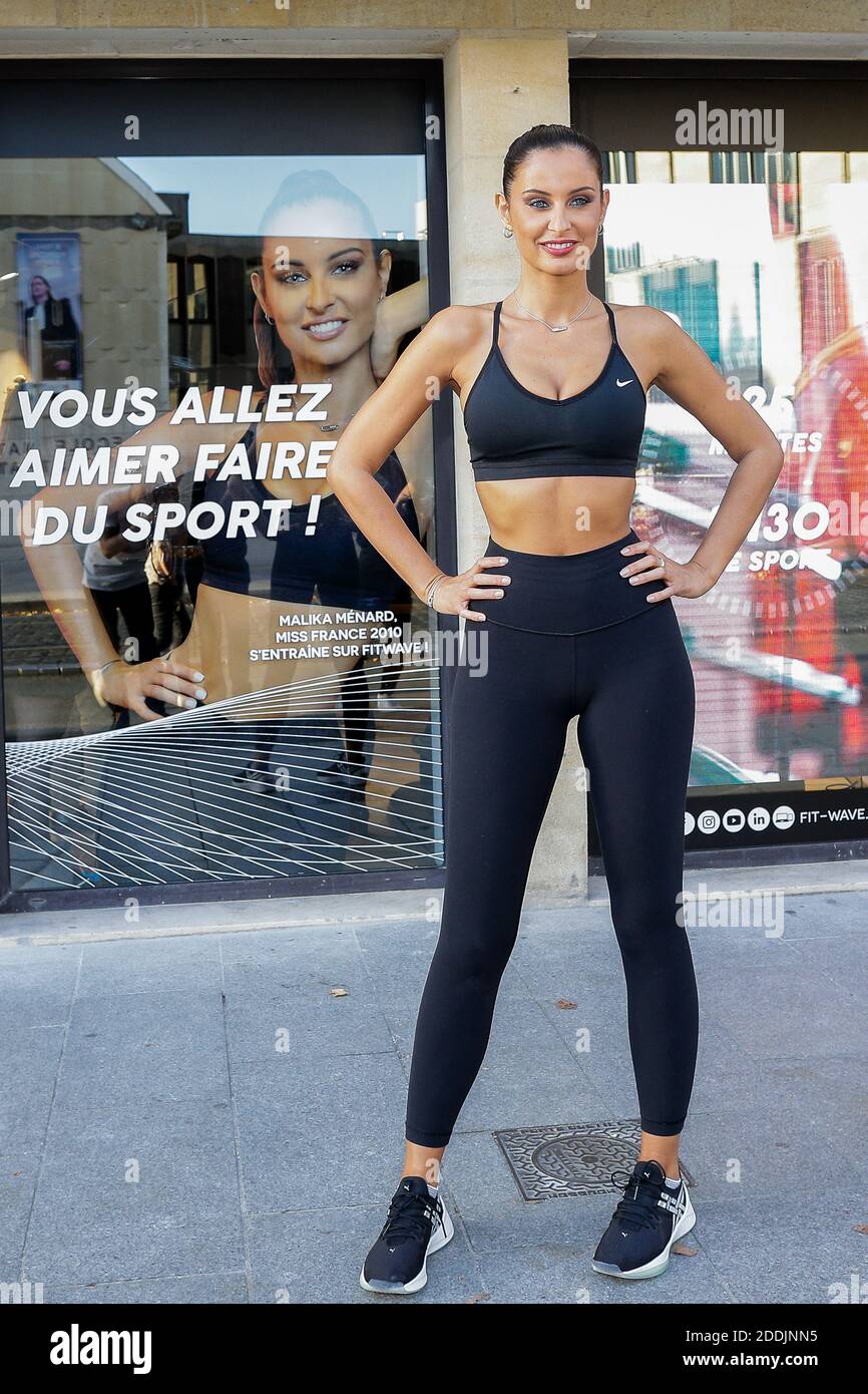 Malika Menard, Miss France 2010 at the inauguration of a new sports ...