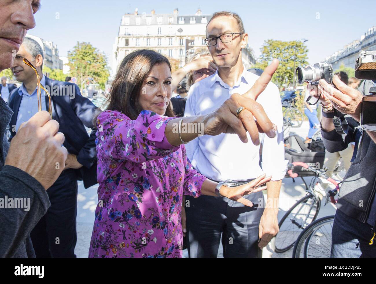 Mayor of Paris Anne Hidalgo and Emmanuel Gregoire, First Deputy Mayor ...