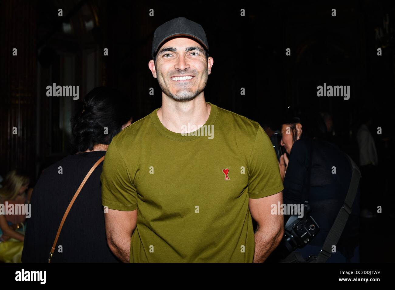 Tyler Hoechlin poses before the Viktor and Rolf Haute Couture Fall ...