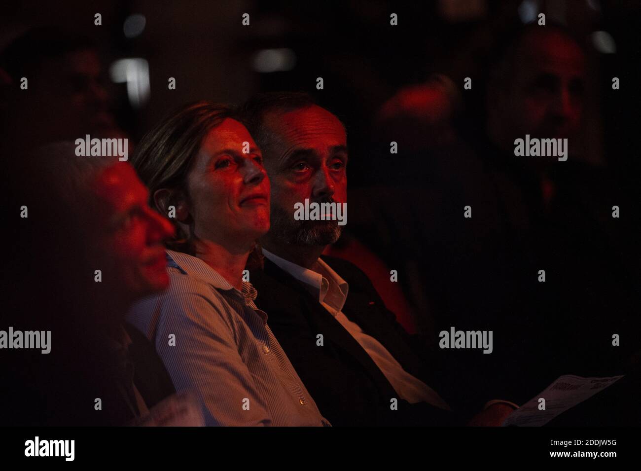 Robert Menard and his wife Emmanuelle Menard during the "Convention de ...