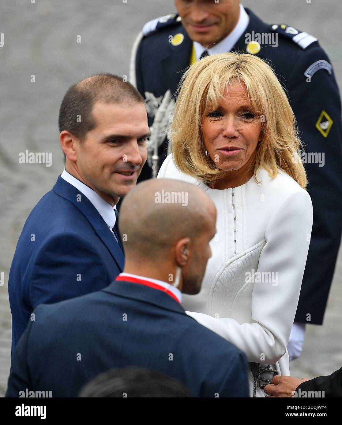 First Lady Brigitte Macron during the Bastille Day military parade on ...