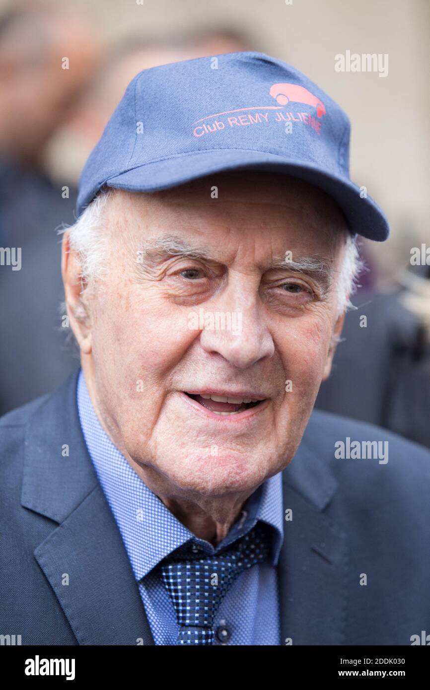 Remy Julienne at the funeral of French actor, screenwriter and director ...