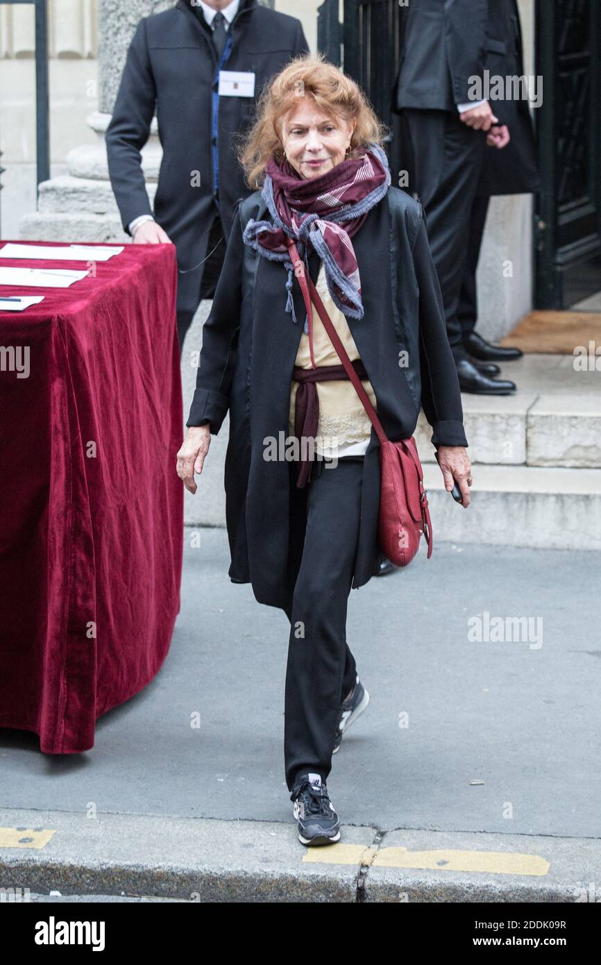 Agathe Natanson at the funeral of French actor, screenwriter and ...
