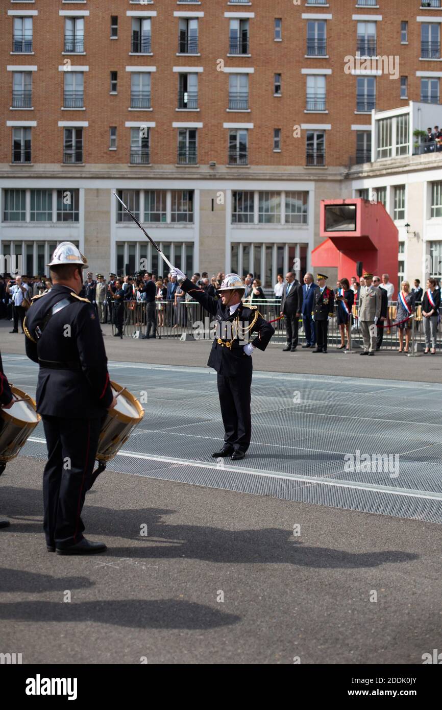 Firefighters in ceremonial uniform. Decoration ceremony of Firefighters ...