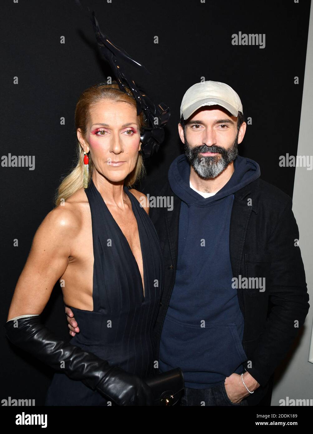 Celine Dion and Daniel Roseberry attend the Schiaparelli Haute Couture ...