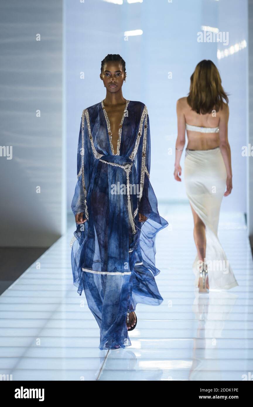 A model walks the runway during the Azzaro Haute Couture Fall/Winter ...