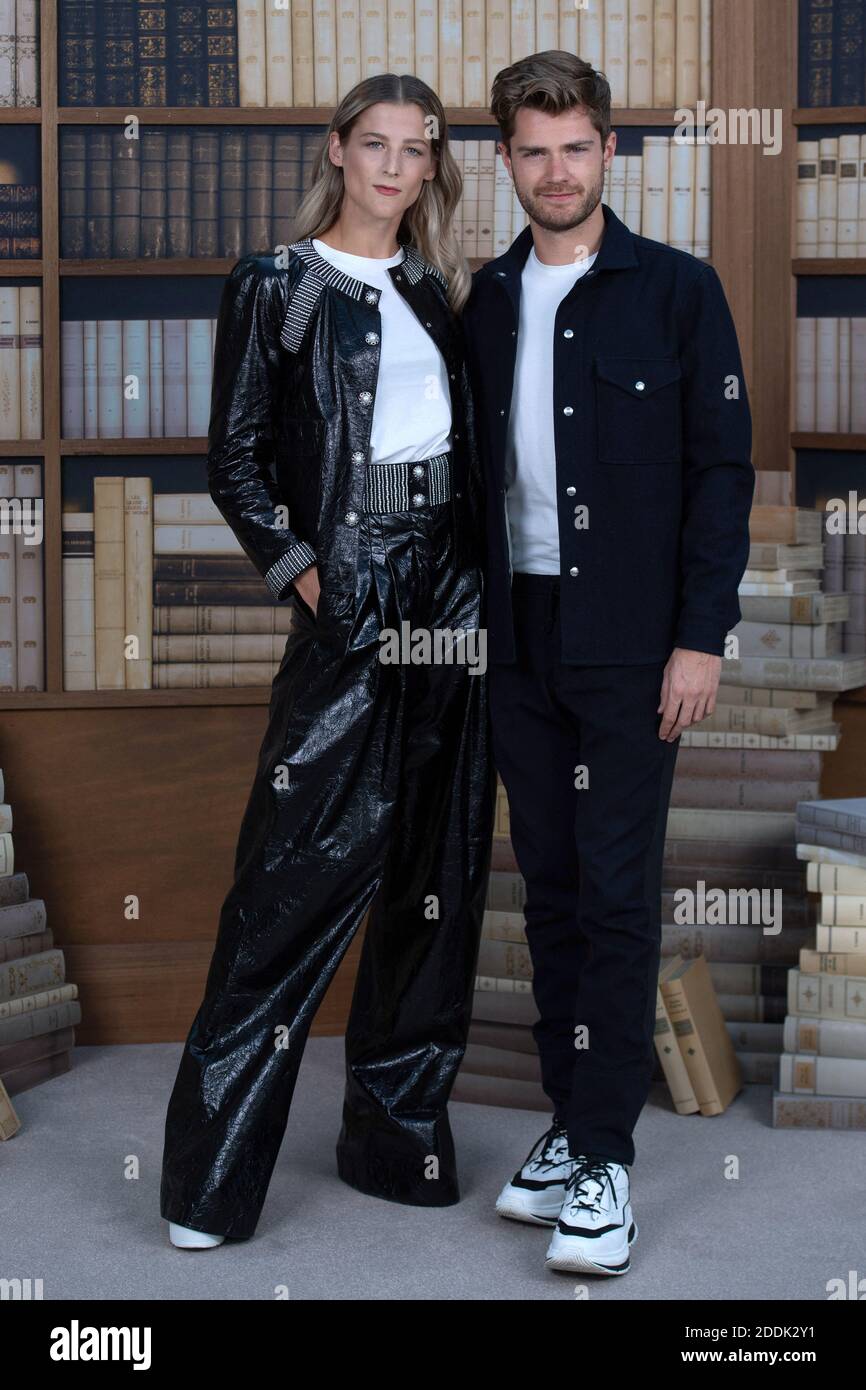 Nora Monsecour and Lukas Dhont attending the Chanel show as part Paris ...