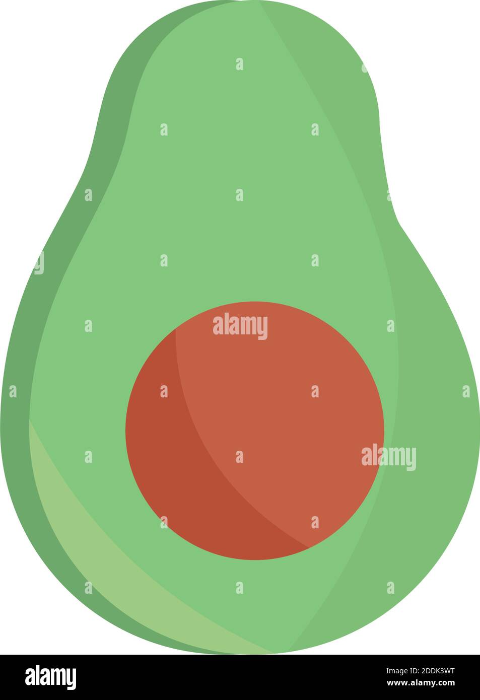 slice avocado food menu in cartoon flat icon vector illustration Stock ...