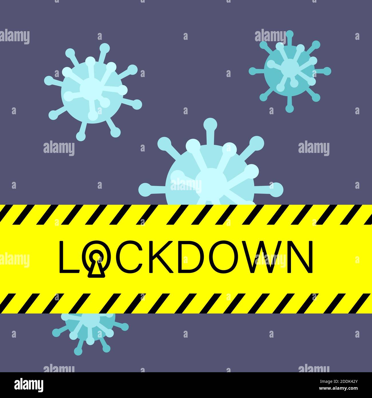 Lockdown yellow police line on grey backdrop. Coronavirus icon for ...