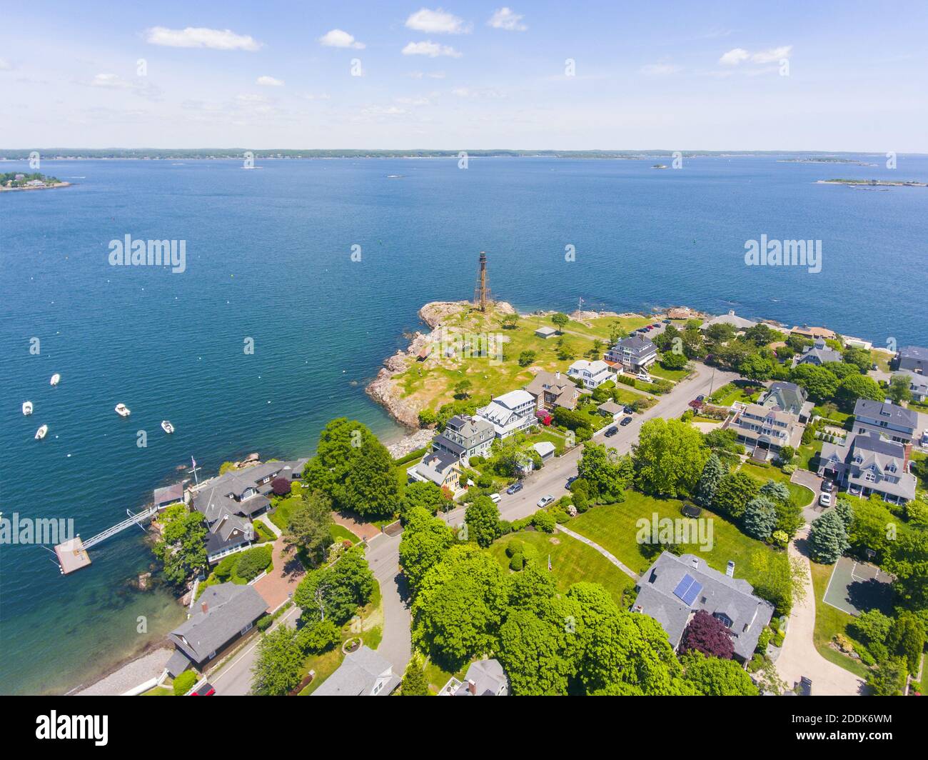Aerial view marblehead lighthouse hi-res stock photography and images ...