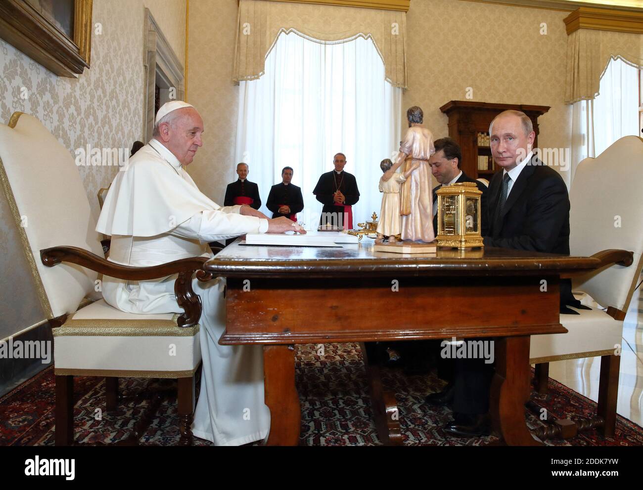 Pope Francis meets with Russian President Vladimir Putin during a ...