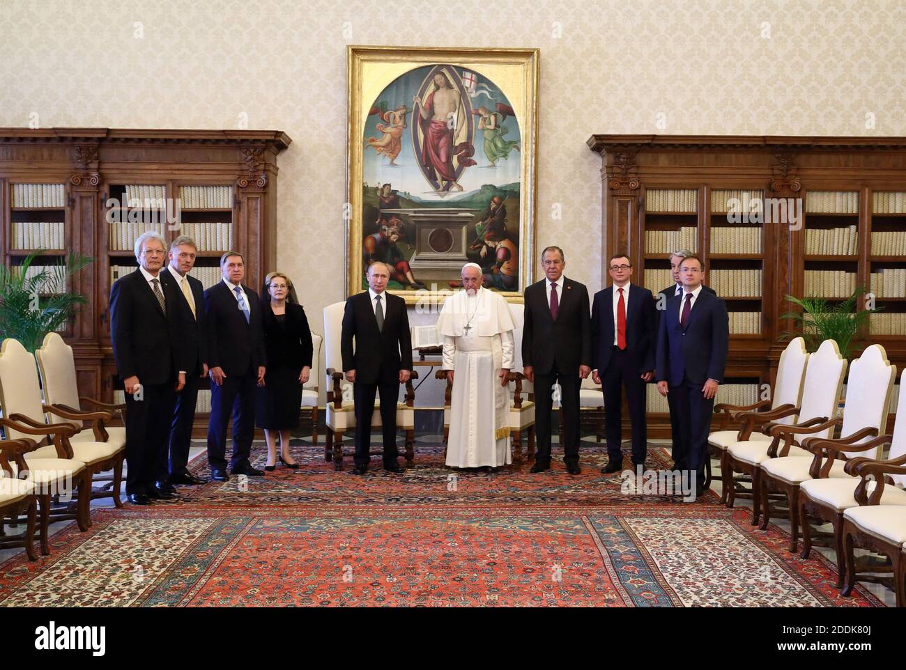Pope Francis meets with Russian President Vladimir Putin during a ...