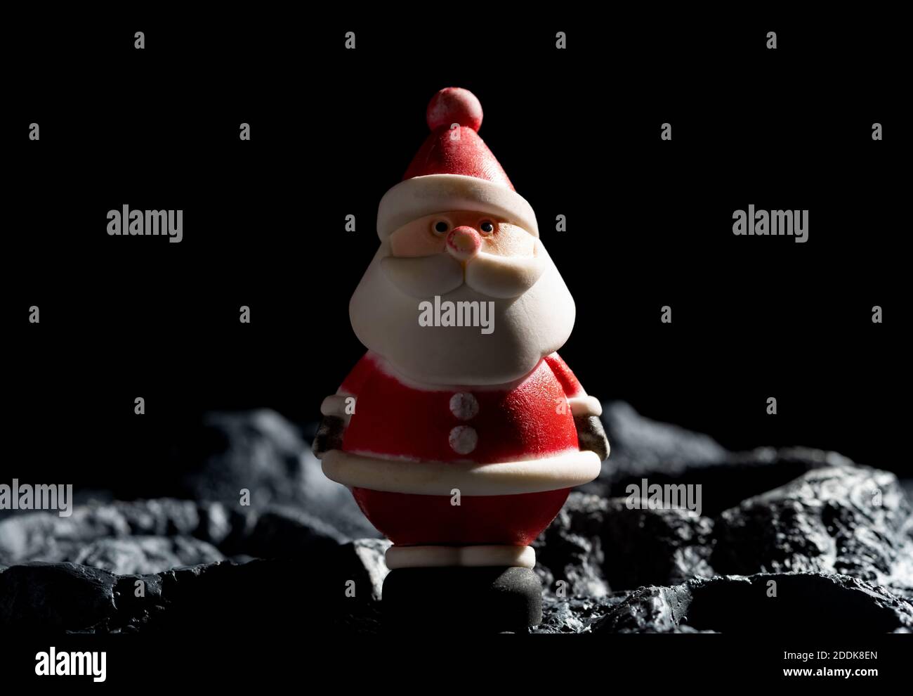 santa claus on a planet with craters Stock Photo - Alamy