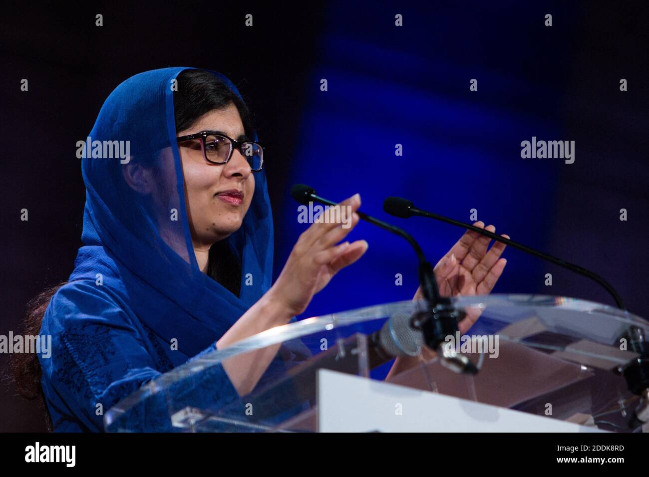Malala yousafzai delivers her speech hi-res stock photography and ...