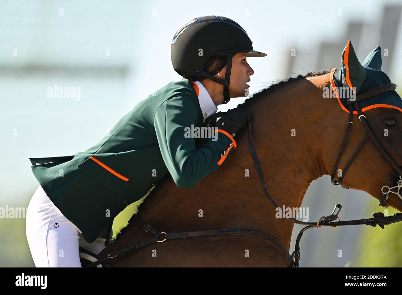Jessica Springsteen competes the 6th Longines Paris Eiffel Jumping on ...