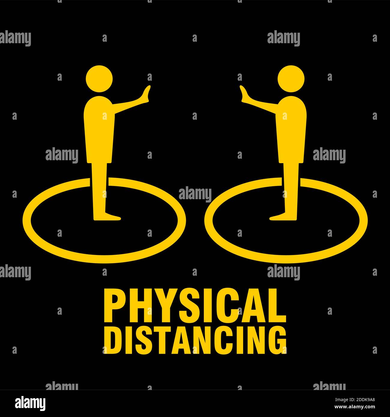 Physical Distancing Keep Your Distance Icon. Vector Image Stock Vector ...