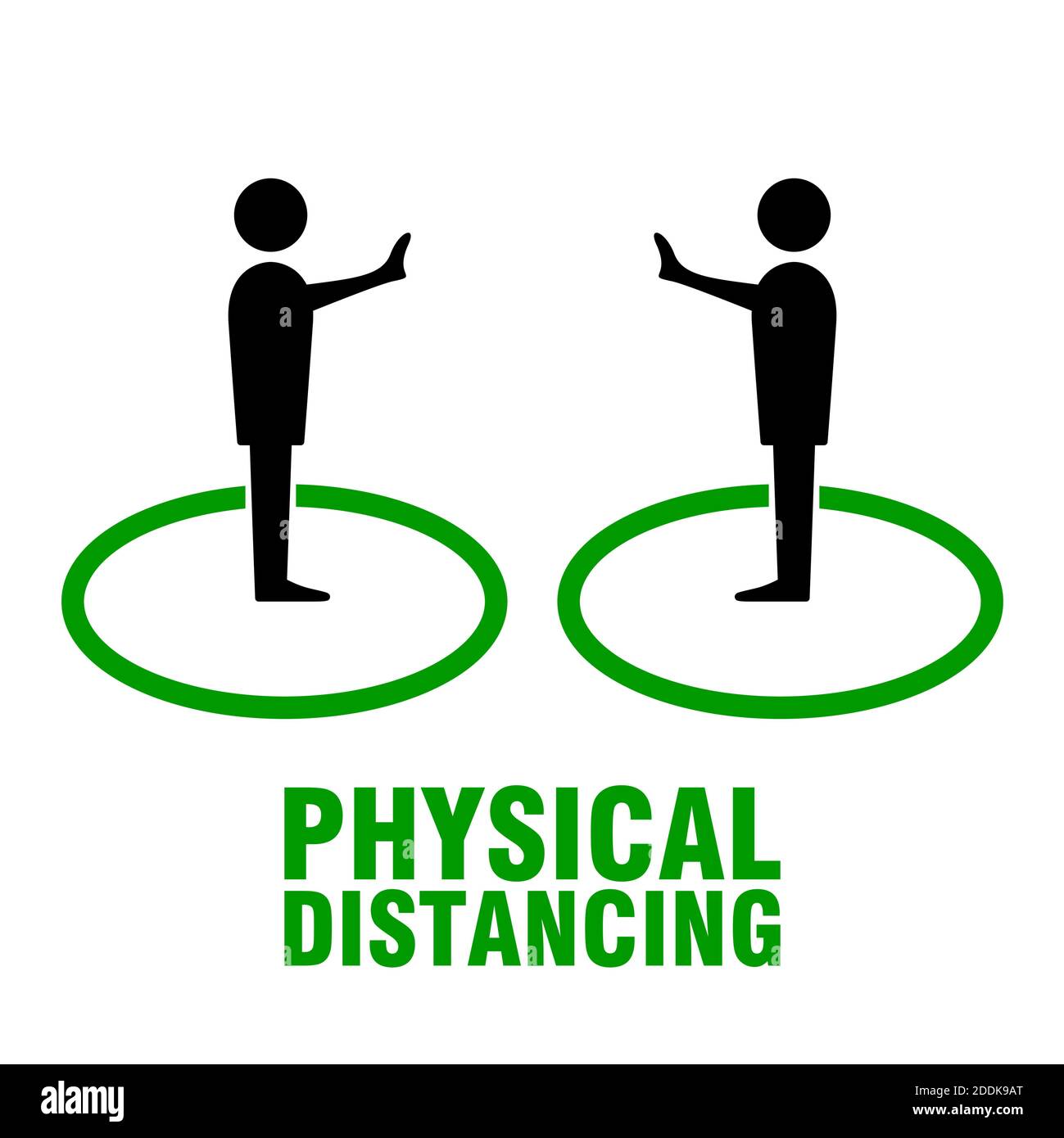 Physical Distancing Keep Your Distance Icon. Vector Image Stock Vector ...