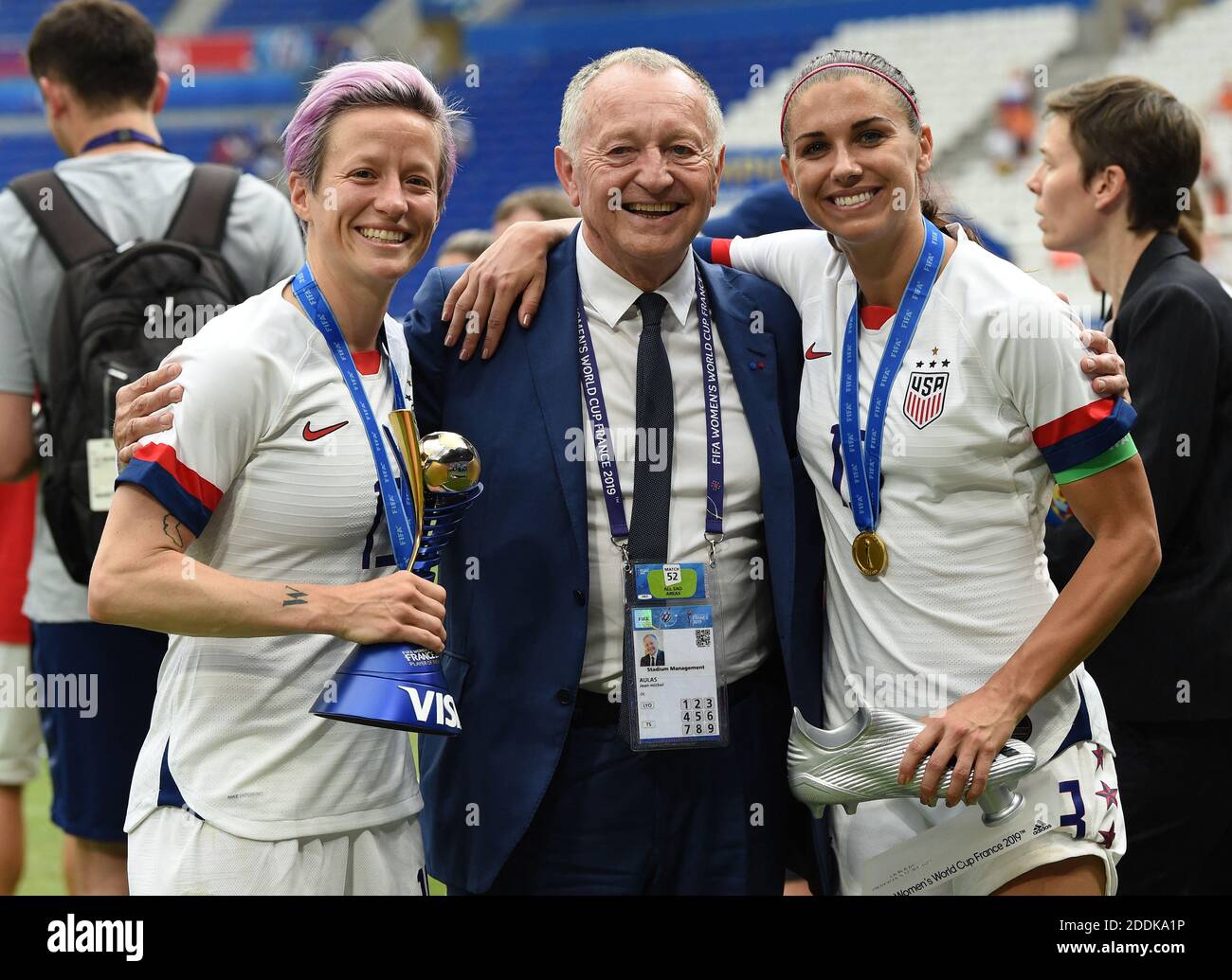 Team USA Megan Rapinoe and Alex Morgan pose along with Jean-Michel ...