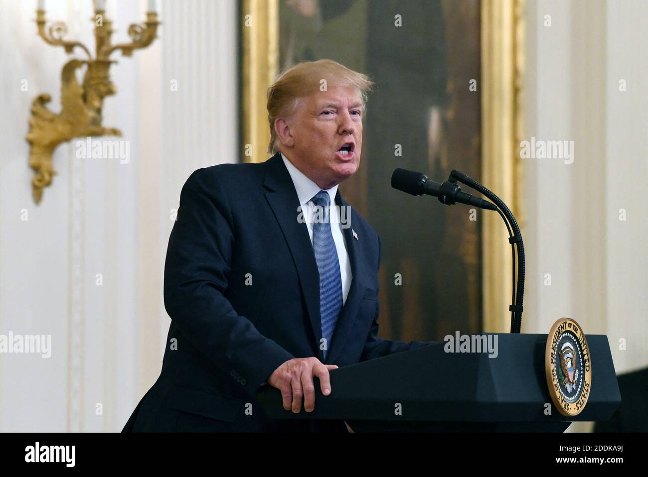 US President Donald Trump gives a speech on "America’s environmental ...