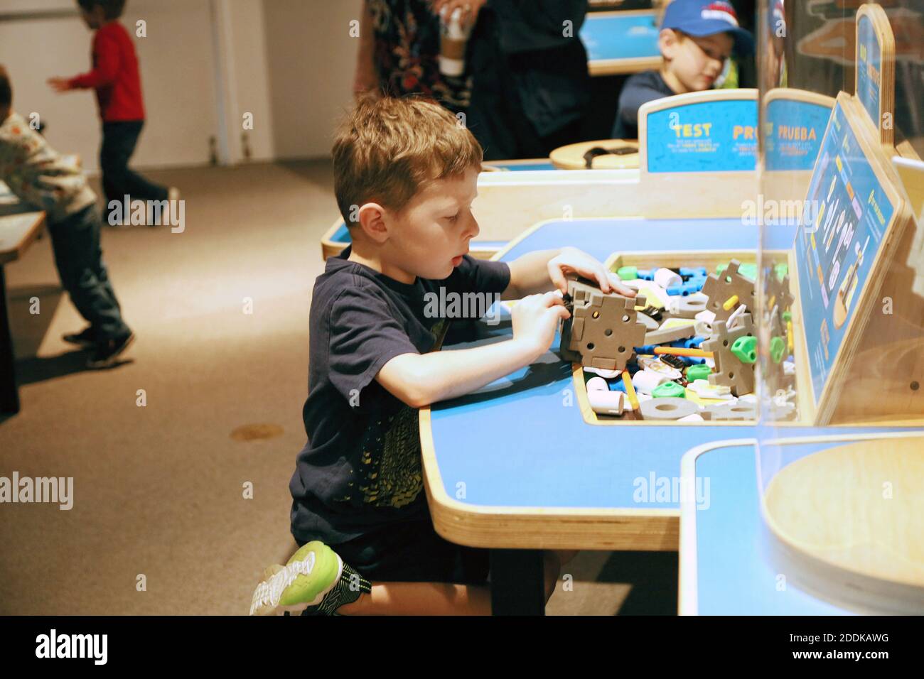 Child In A Science Lab Stock Photo - Alamy