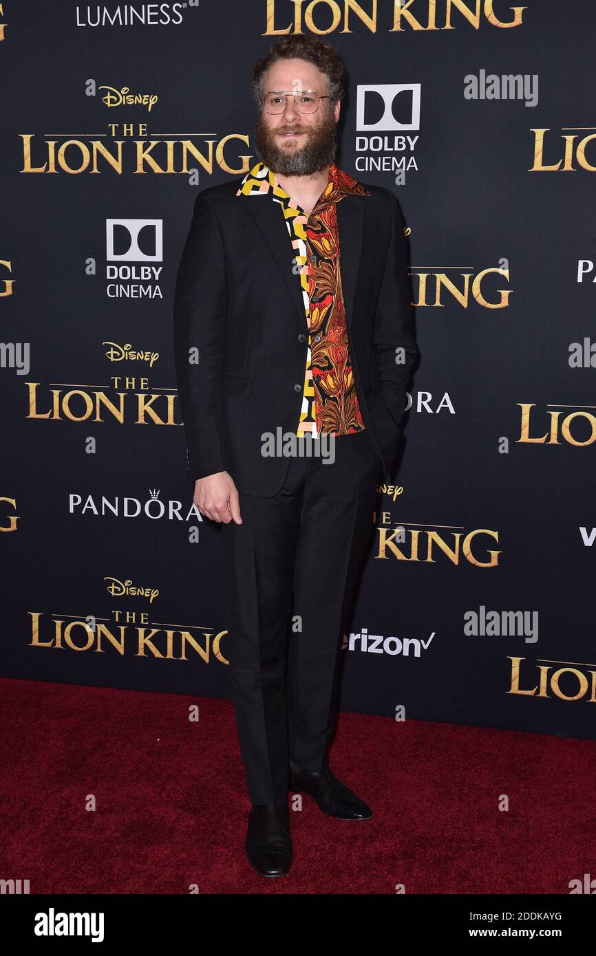 Seth Rogen attends the world premiere of Disney's "The Lion King" at ...