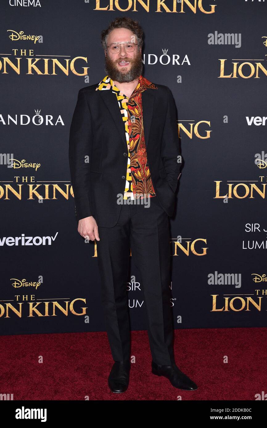 Seth Rogen attends the world premiere of Disney's "The Lion King" at ...