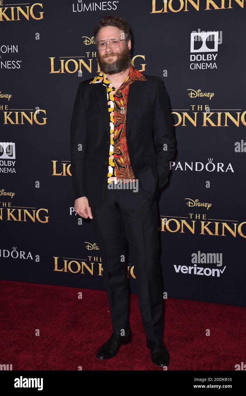 Seth Rogen attends the world premiere of Disney's "The Lion King" at ...