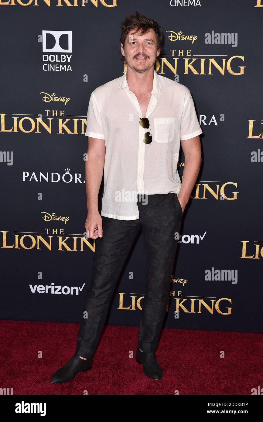 Pedro Pascal attends the world premiere of Disney's "The Lion King" at ...