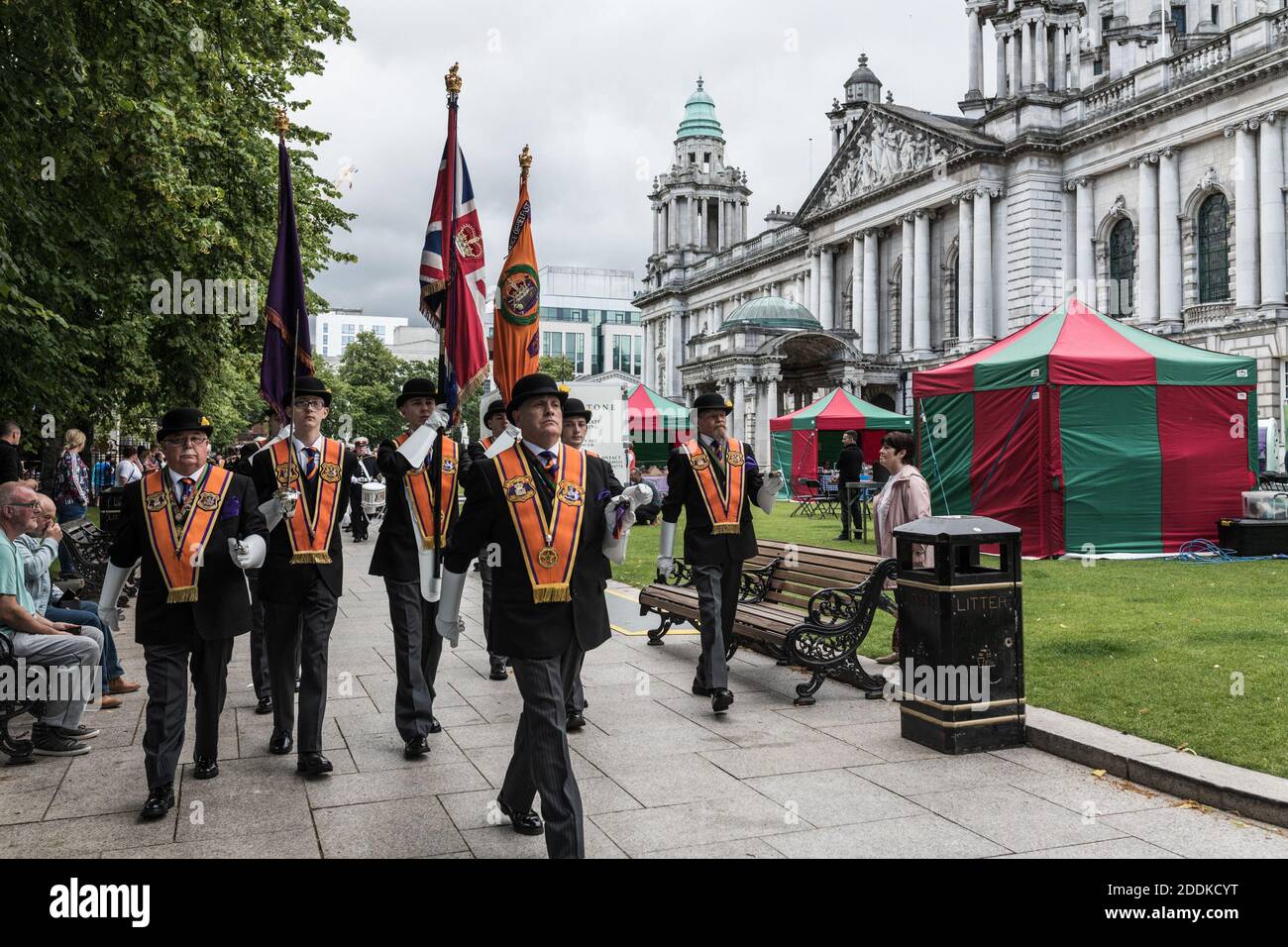 Members of the Protestant Orange Order, a conservative, loyalist ...