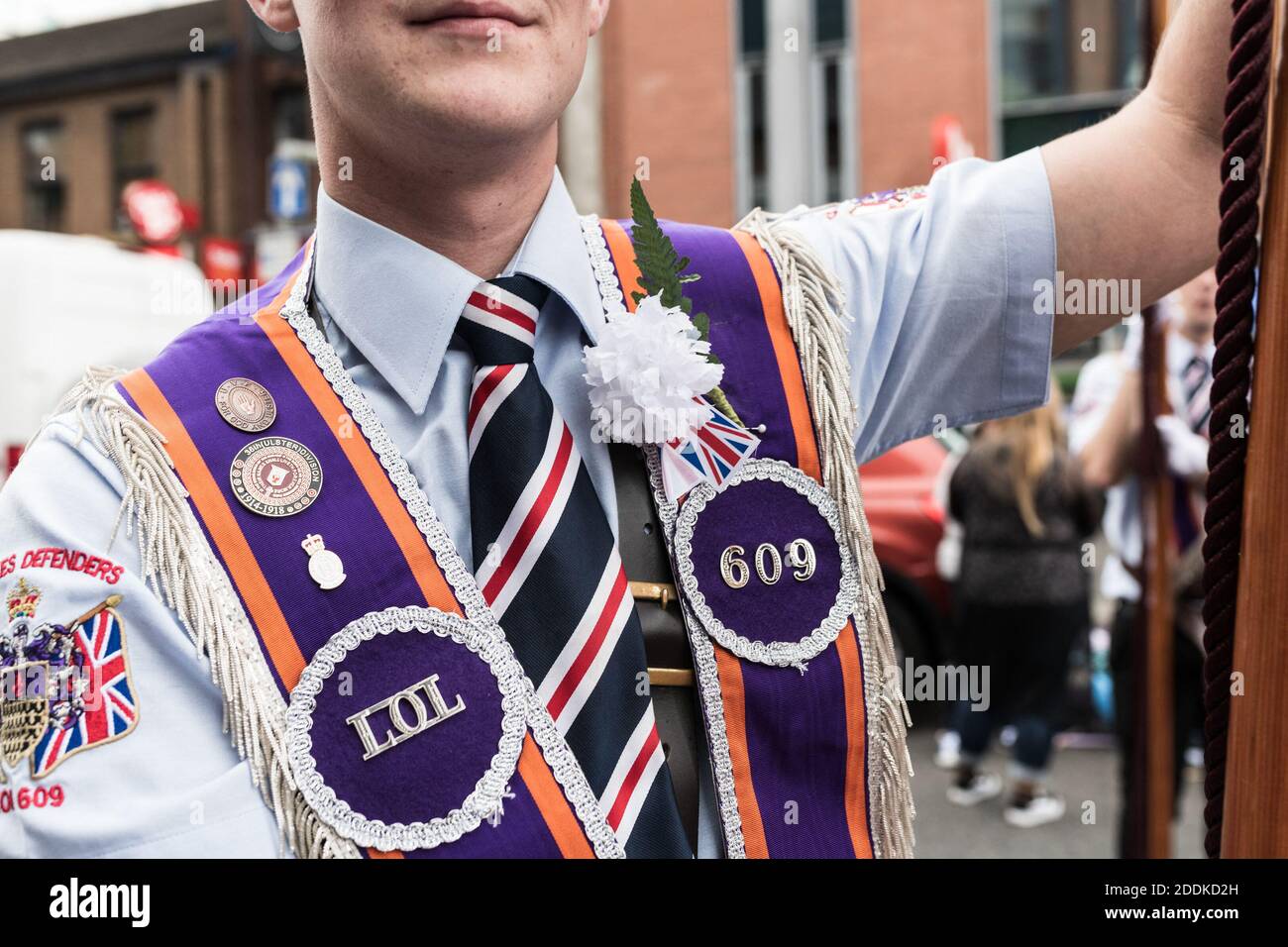 Details of the orange collarette of a Member of the Protestant Orange ...