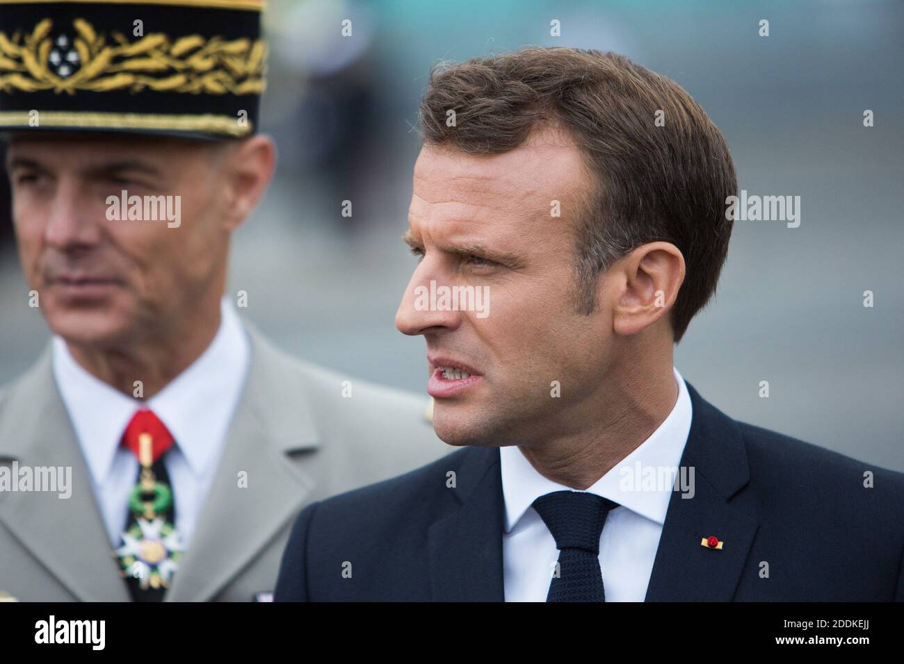 Paris military governor general Bruno Le Ray and French president ...
