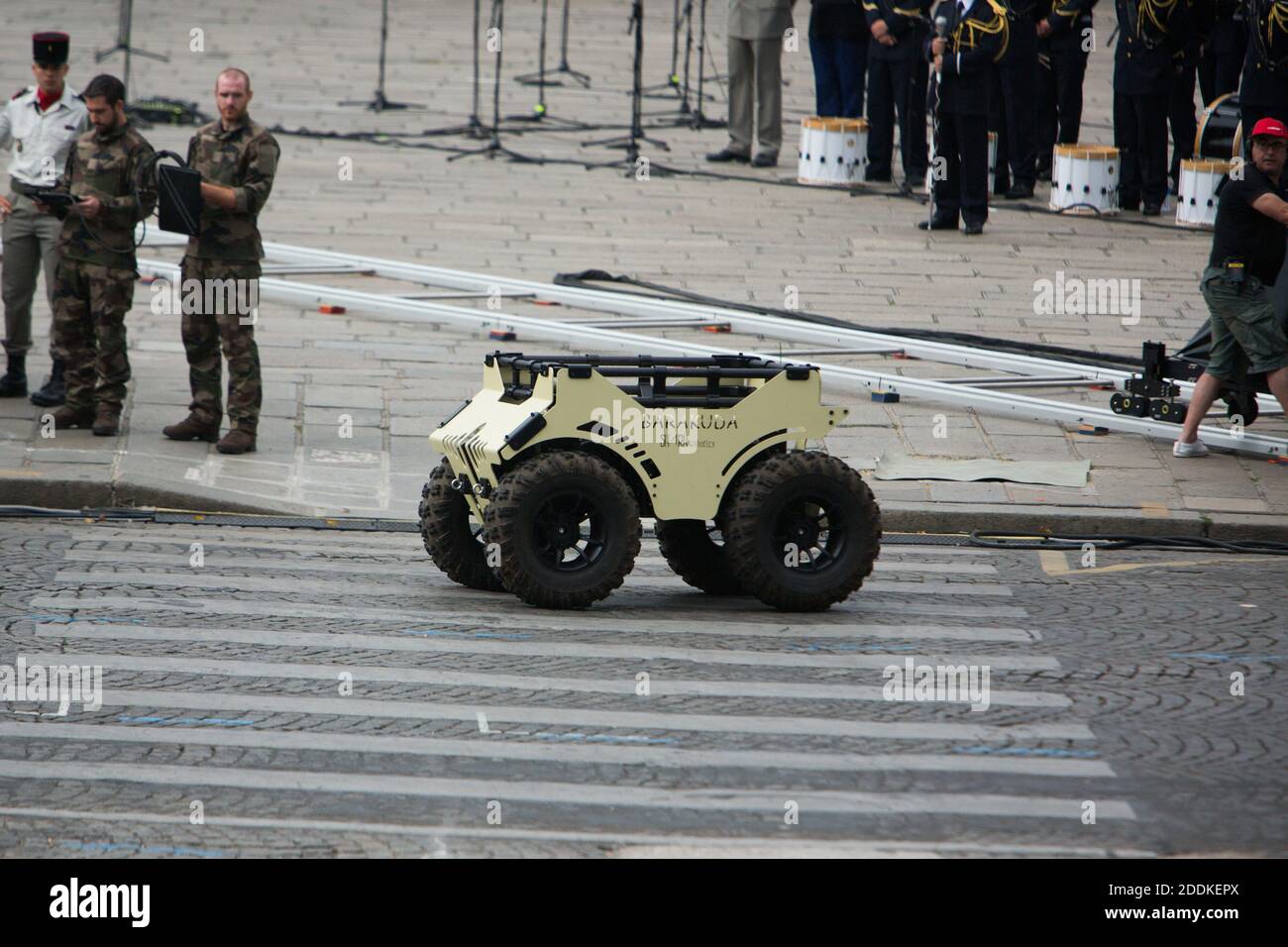 Drones during the Bastille Day military parade down the Champs-Elysees ...