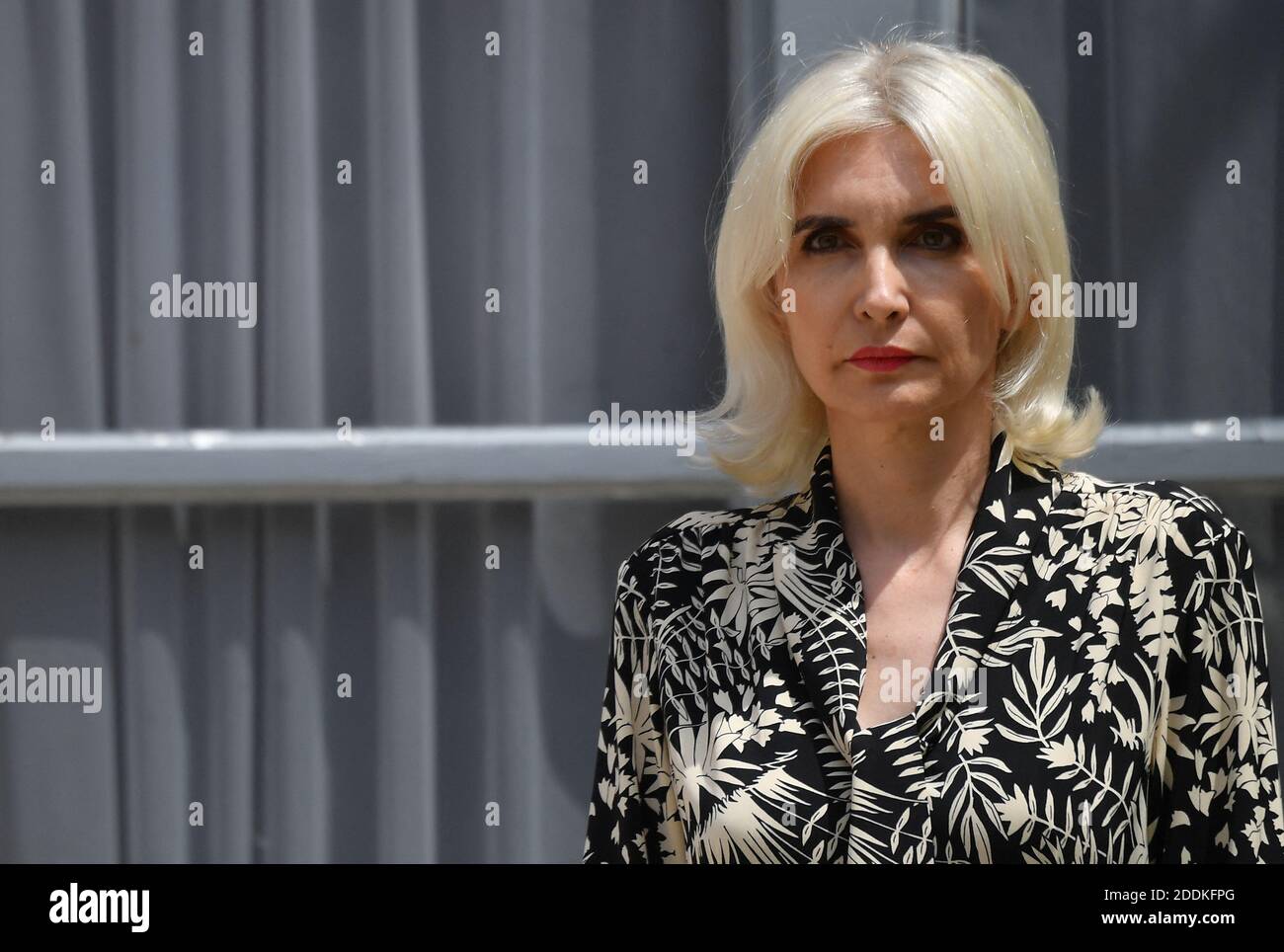 Severine Servat de Rugy during the Francois de Rugy handover ceremony ...