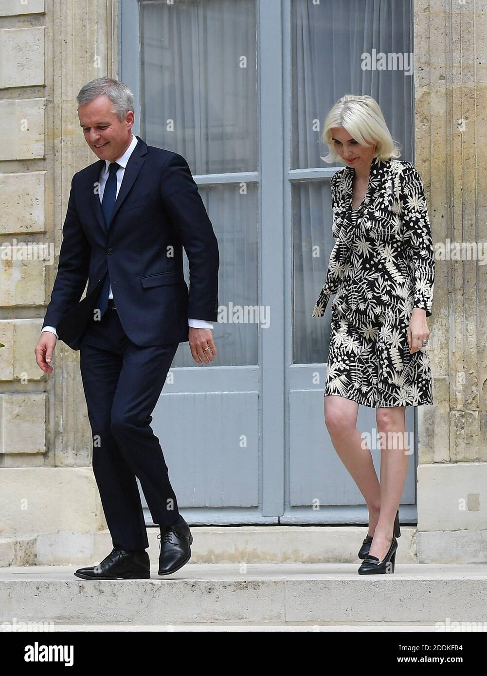 Outgoing French Environment Minister Francois de Rugy and his wife ...