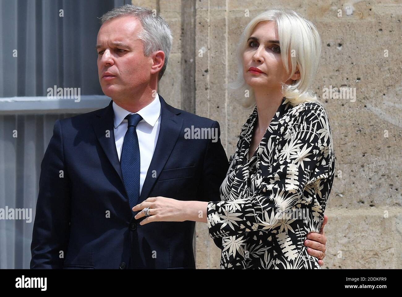 Outgoing French Environment Minister Francois de Rugy and his wife ...