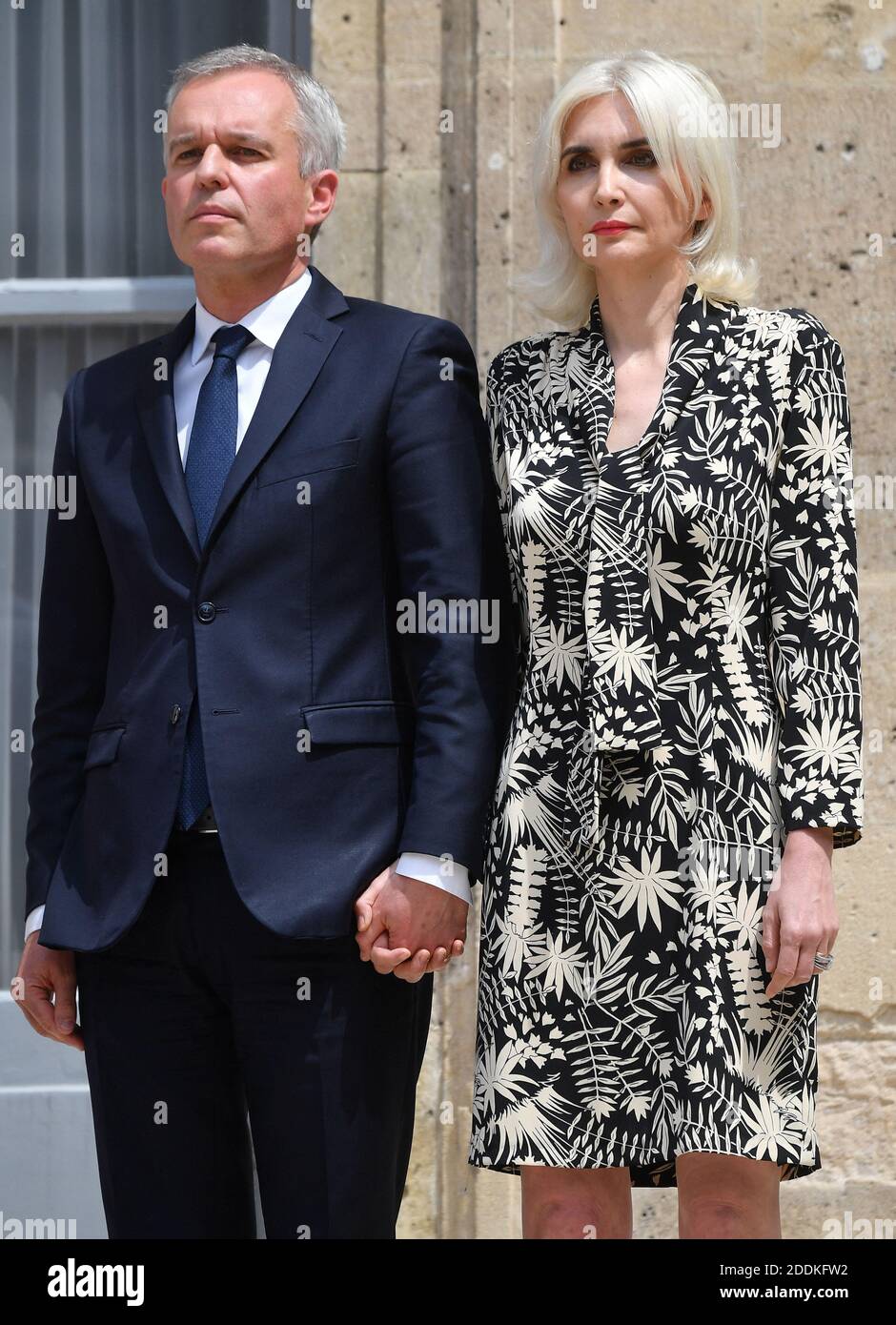 Outgoing French Environment Minister Francois de Rugy and his wife ...