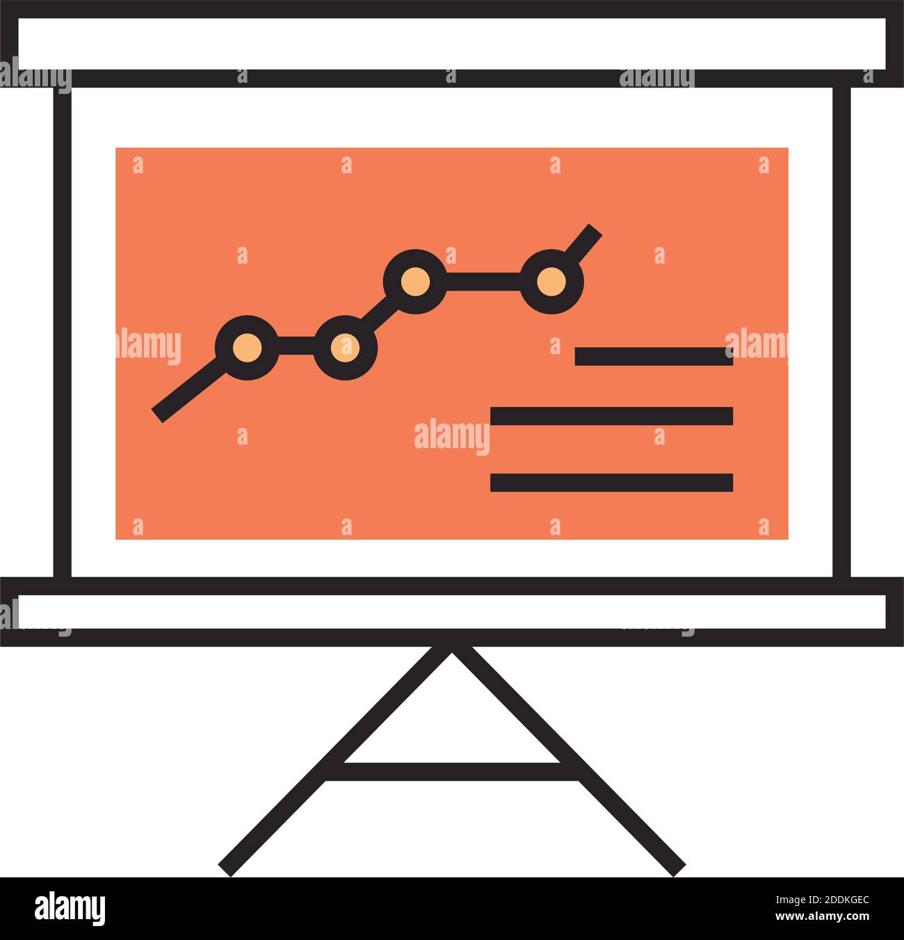 digital marketing presentation statistics target vector illustration ...