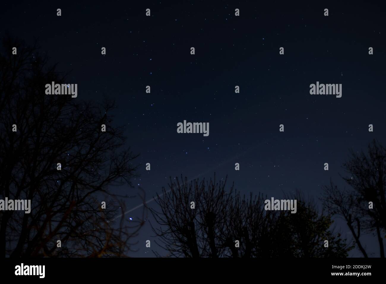 Stars in the night sky taken from area with urban light pollution Stock ...