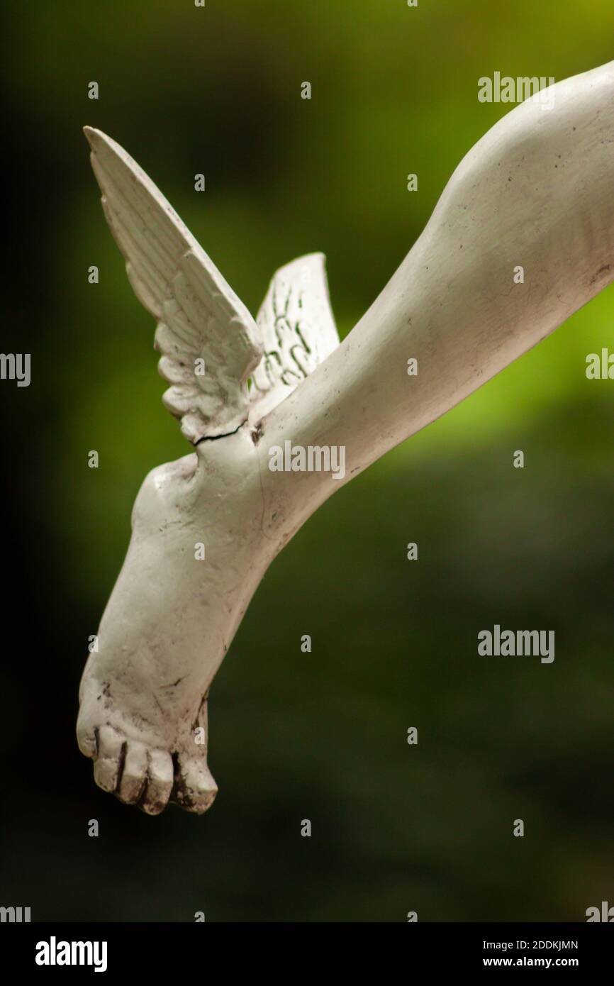 Reproduction of the Foot next to the Greek god Hermes or Mercury - God ...