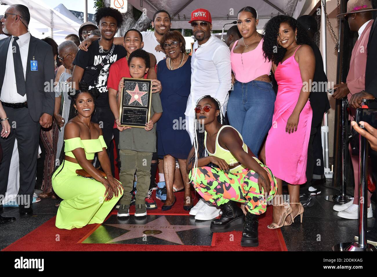 Teddy Riley's family and friends attend the ceremony honoring Teddy ...