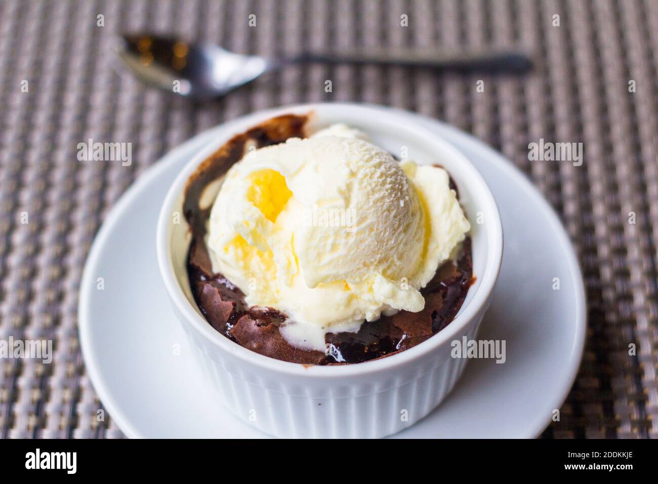 Brownie ala mode at a cafe in Baguio City, Philippines Stock Photo - Alamy